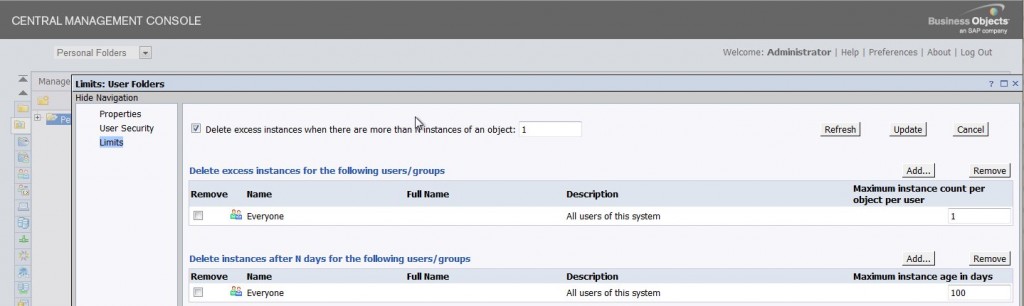 Set Default Viewer URL Delete Excess Instances Or After N Days Business Objects Tips set-default-viewer-url-delete-excess-instances-or-after-n-days-business-objects-tips